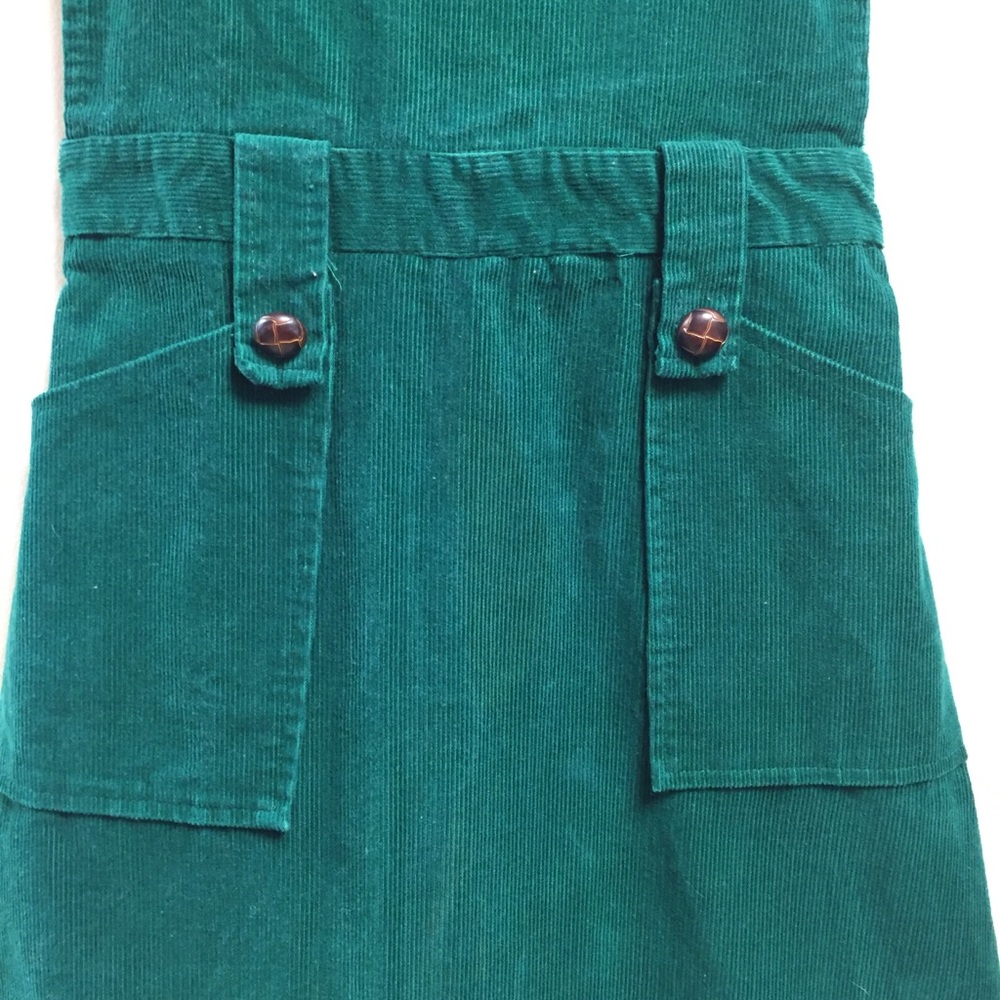 Vintage 70s Izod Lacoste Gator Logo Corduroy Dress - Gem